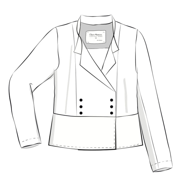 Schnittmuster Blazer Essa by Claire Massieu mit Schößchen - louloute